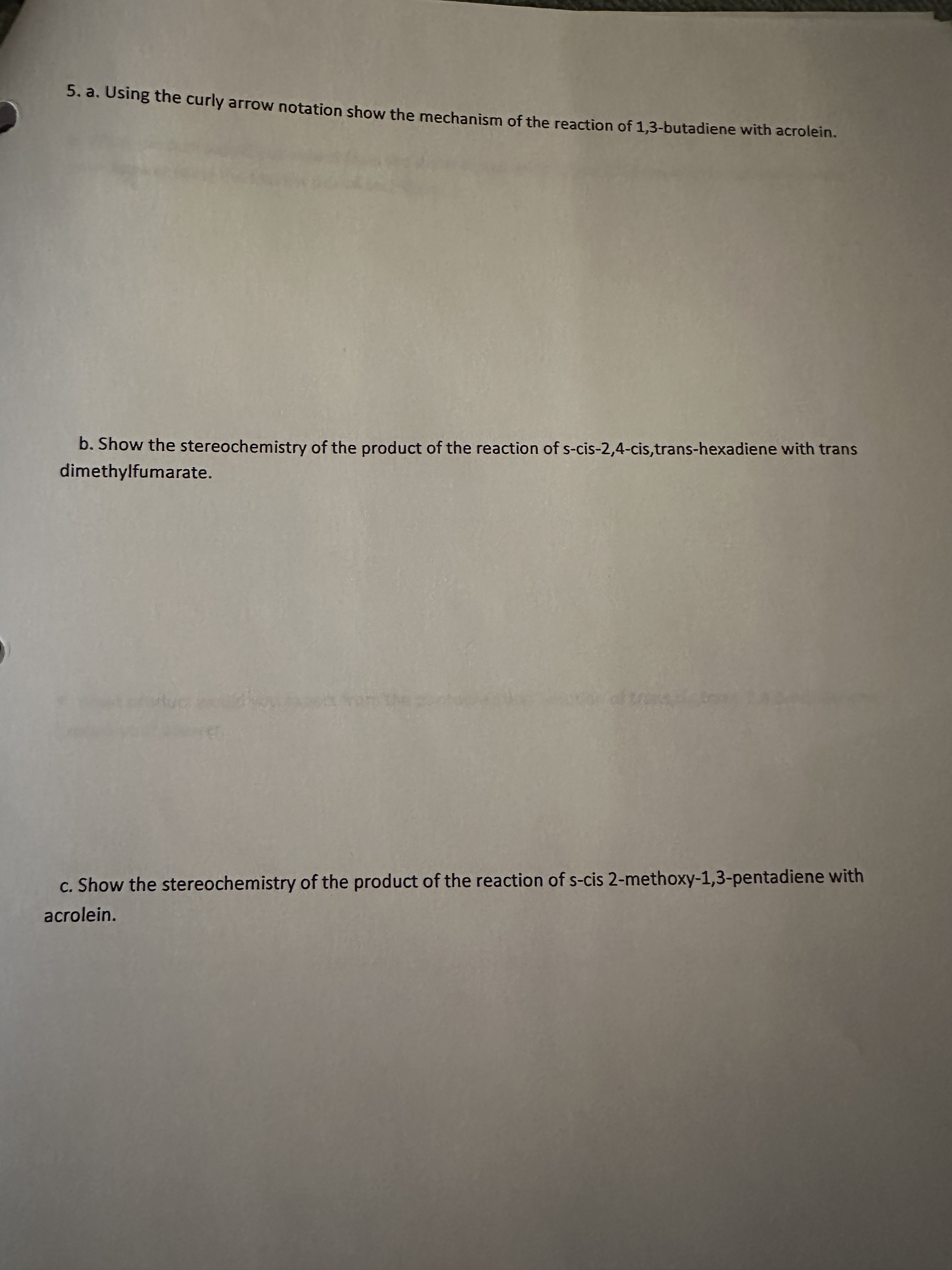 Solved 5. a. Using the curly arrow notation show the | Chegg.com