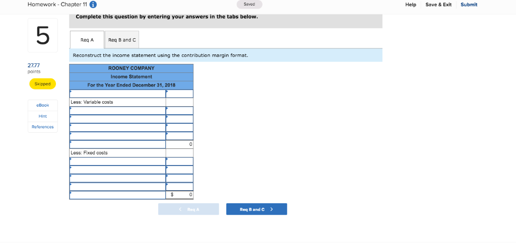Solved Homework - Chapter 11 G Saved Help Save & Exit Submit | Chegg.com