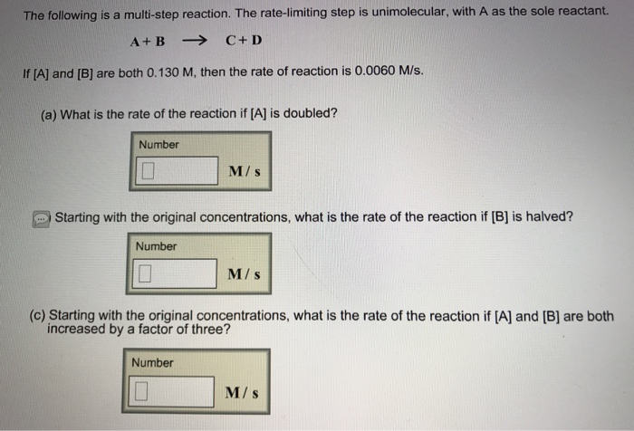 Solved The following is a multi-step reaction. The | Chegg.com