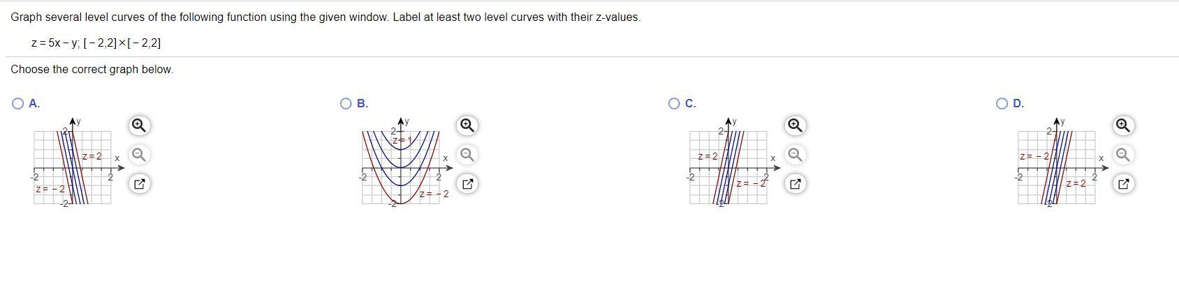 Solved Graph several level curves of the following function | Chegg.com Solved Graph several level curves of the following function | Chegg.com