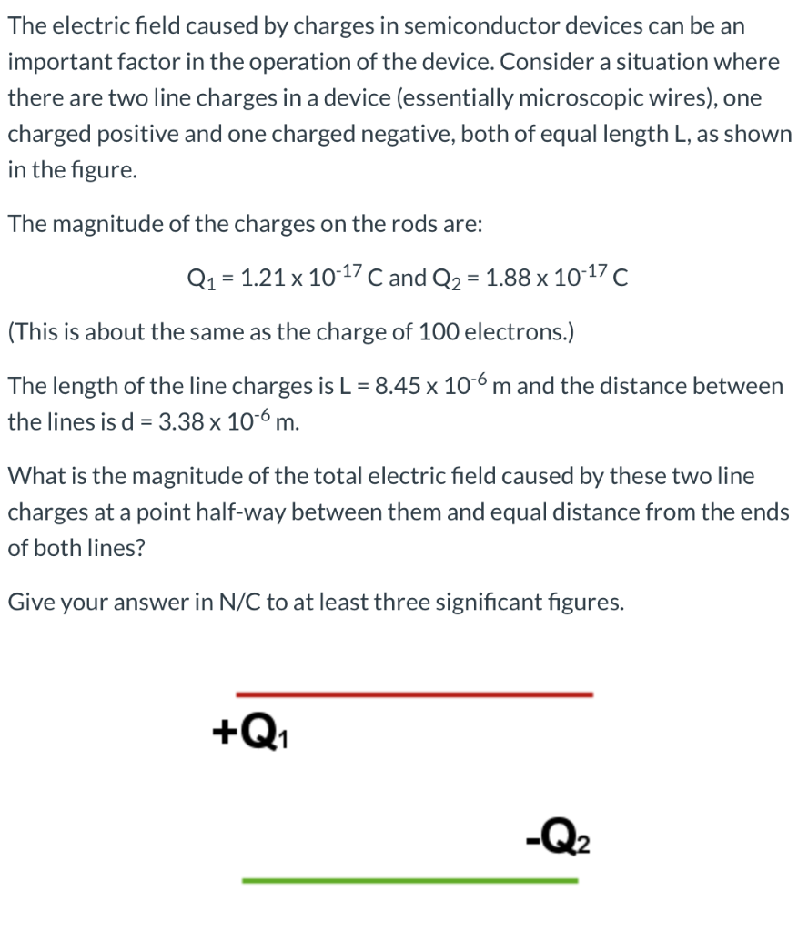 Solved The electric field caused by charges in semiconductor | Chegg.com