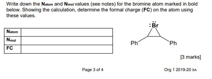 Solved Write down the Natom and Nmol values (see notes) for | Chegg.com