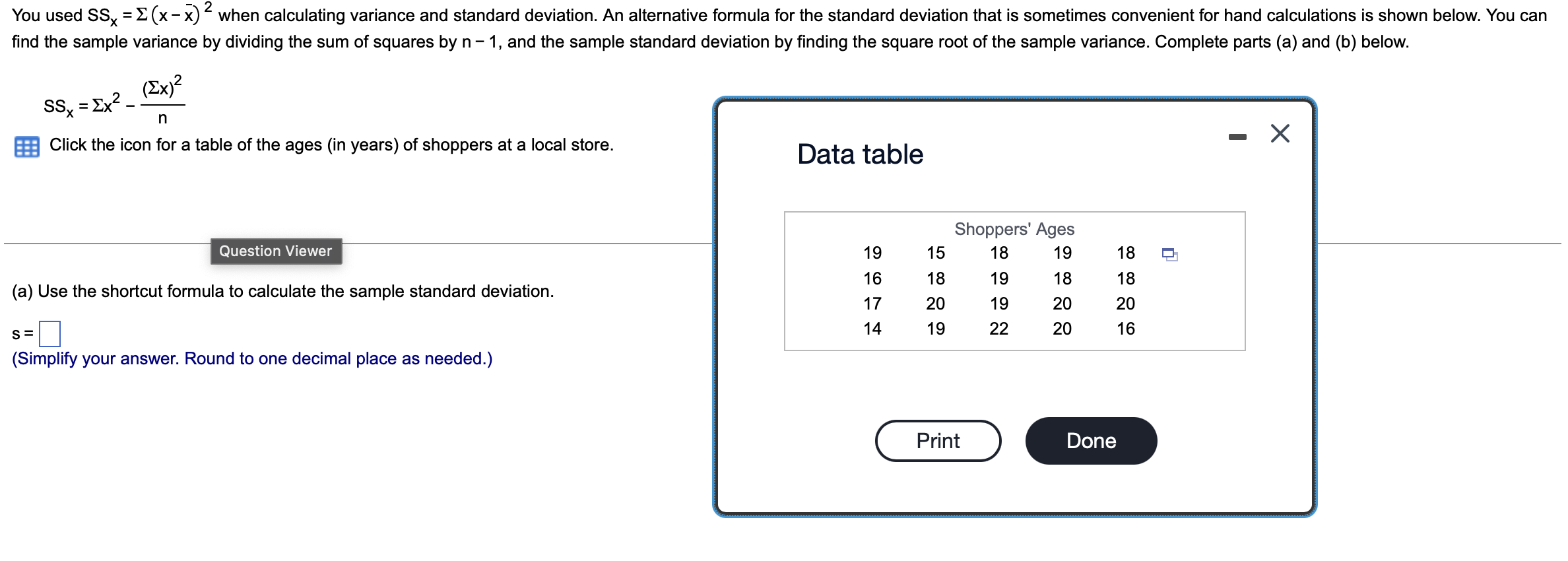 Solved find the sample variance by dividing the sum of | Chegg.com
