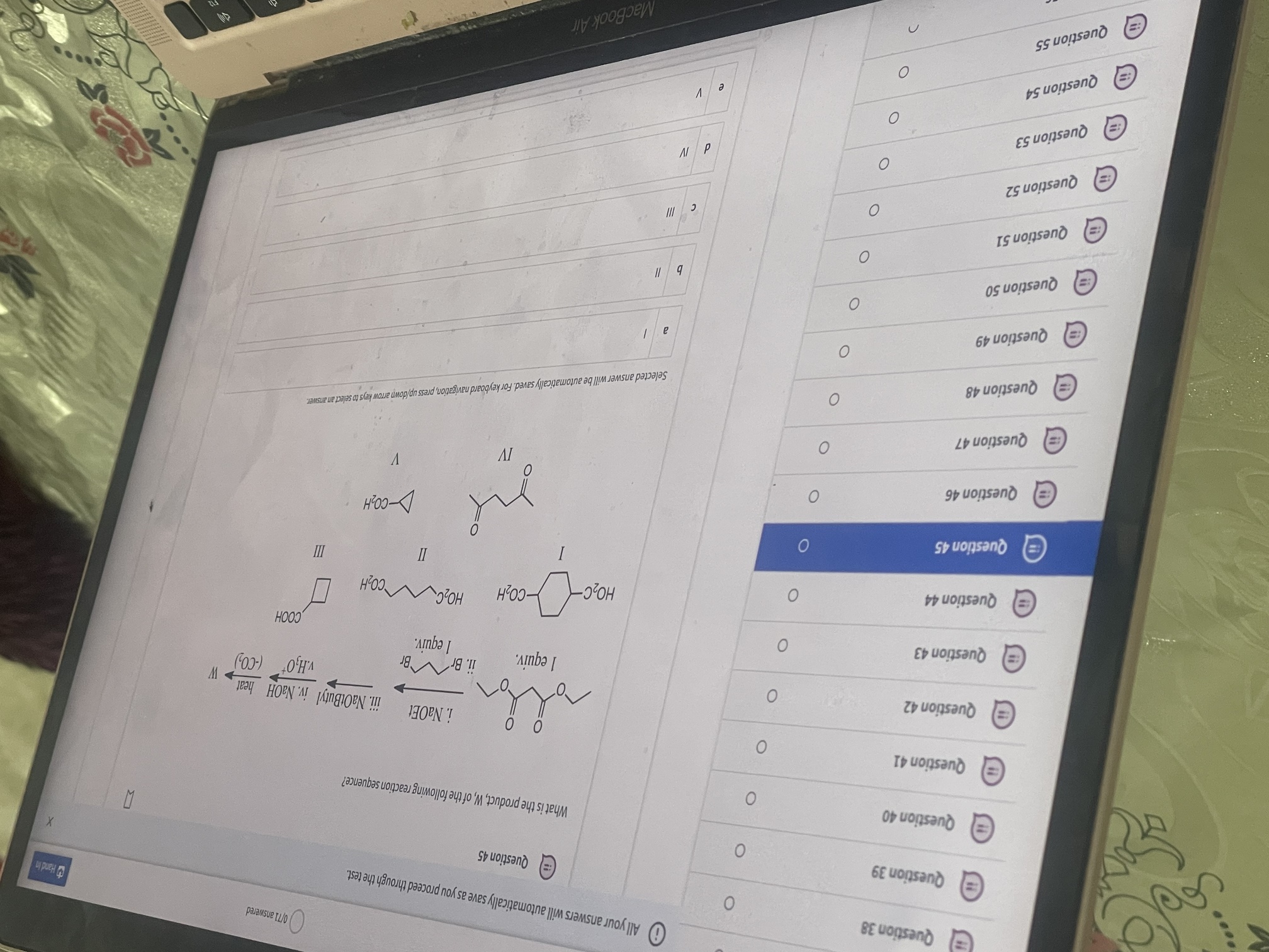 Solved (i) Allyour answers will automatically save as you | Chegg.com