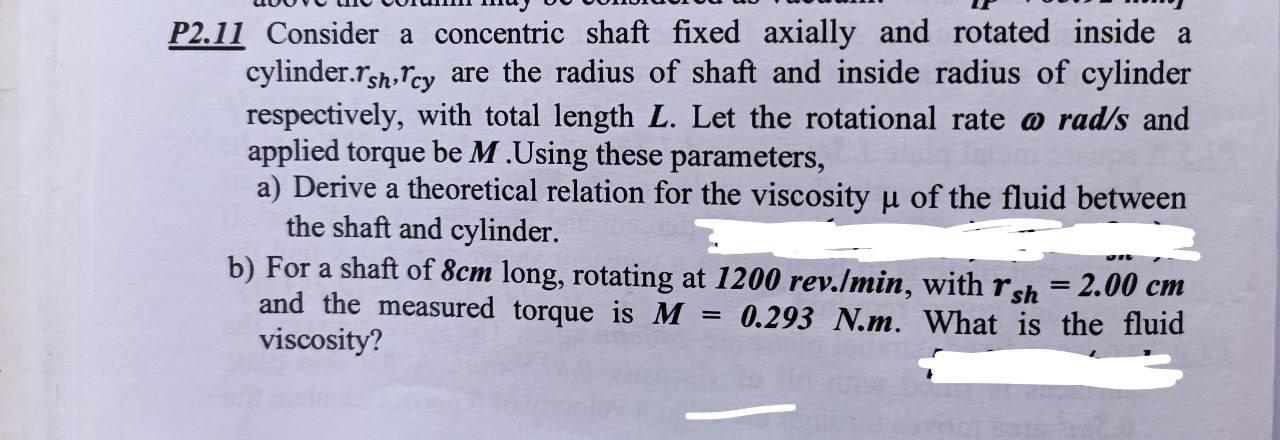 Solved P2.11 Consider a concentric shaft fixed axially and | Chegg.com