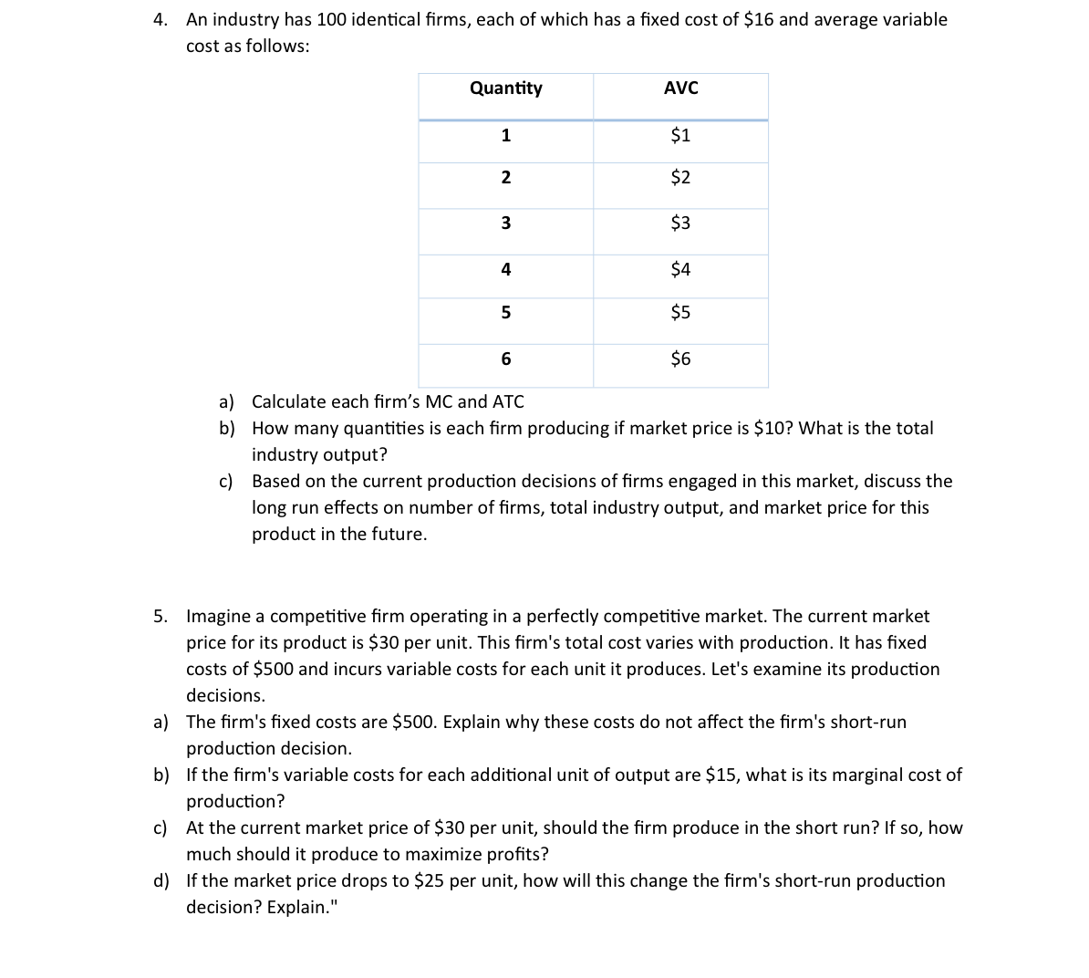 Solved An industry has 100 ﻿identical firms, each of which | Chegg.com