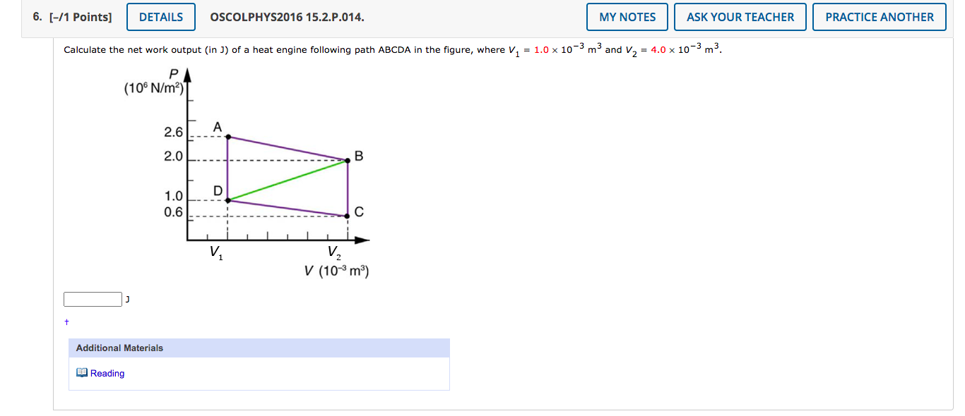 Solved 6. [-/1 Points] DETAILS OSCOLPHYS2016 15.2.P.014. | Chegg.com