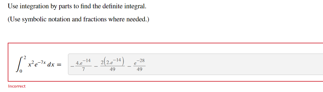Solved Use integration by parts to find the definite | Chegg.com