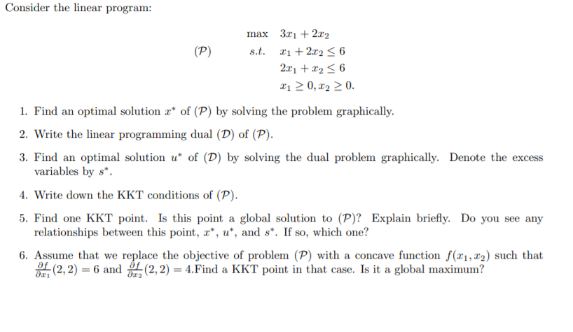 Solved Consider the linear program: (P) max 3.01 + 2.12 s.t. | Chegg.com