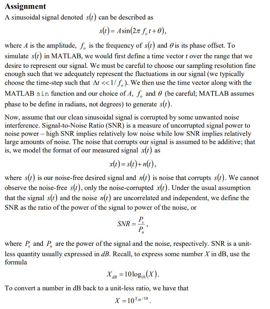 Solved The Following Problem Is A Basic Matlab Problem Where 