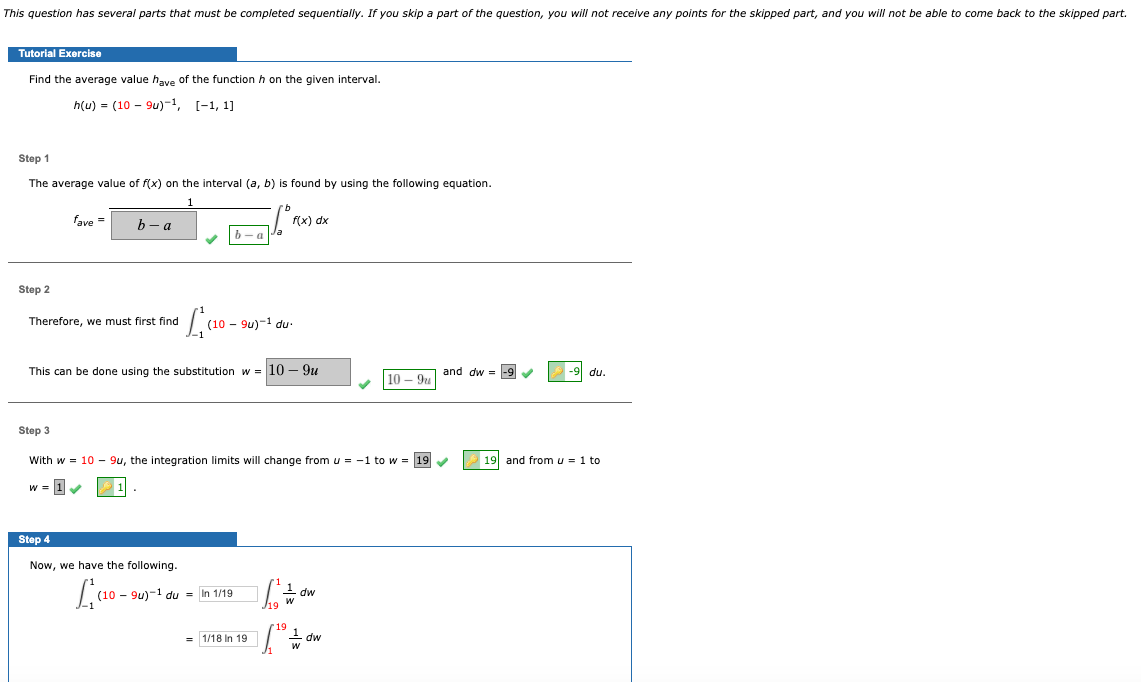 Solved Find the average value have of the function h on the | Chegg.com