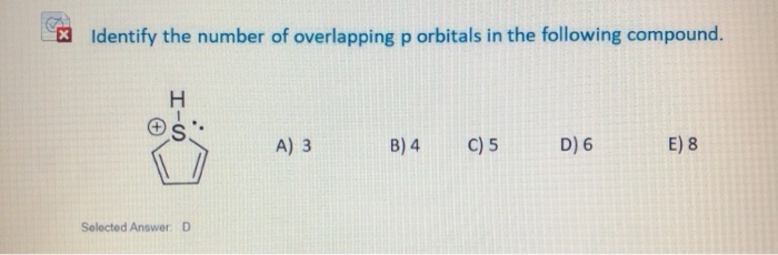 Solved Identify the number of overlapping p orbitals in the | Chegg.com