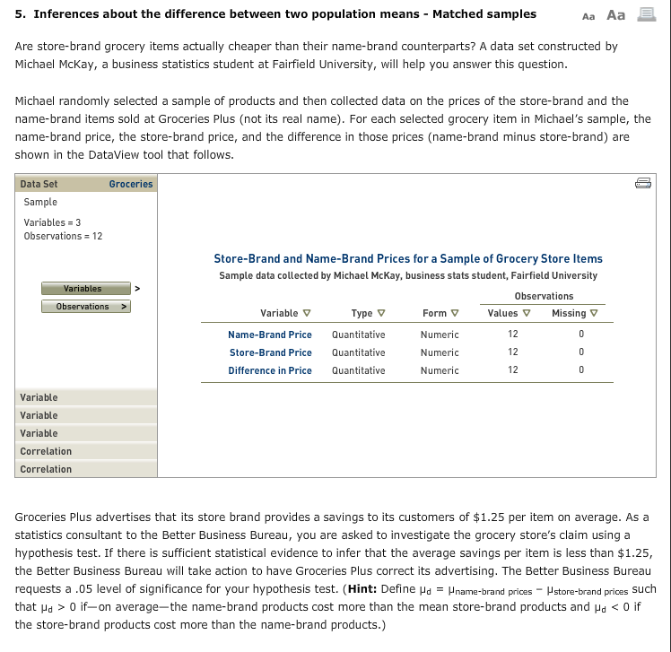 Solved 5. Inferences about the difference between two | Chegg.com