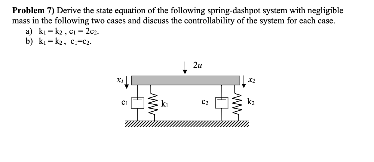 Solved Problem 7) Derive the state equation of the following | Chegg.com