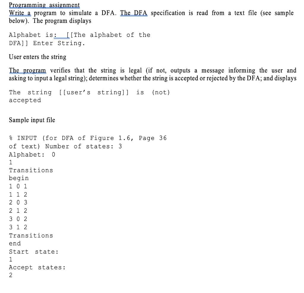 Programming Assignment Write A Program To Simulate A 7232