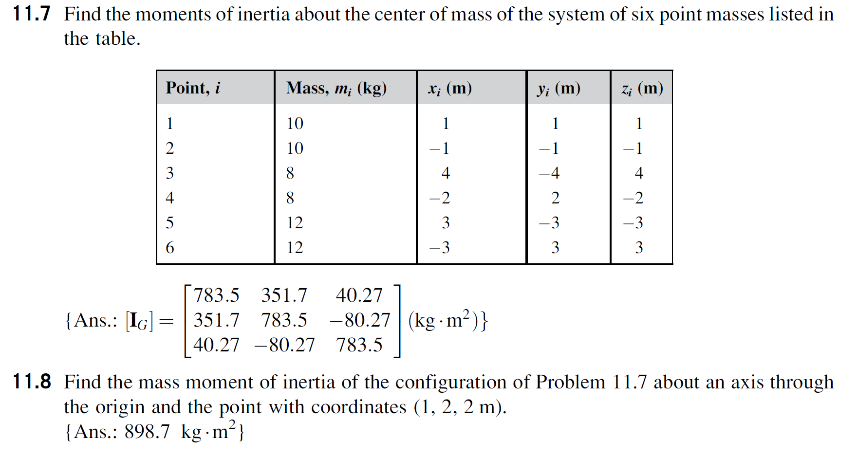 Solved I need help with problem 11.8. ﻿Problem 11.7 is | Chegg.com
