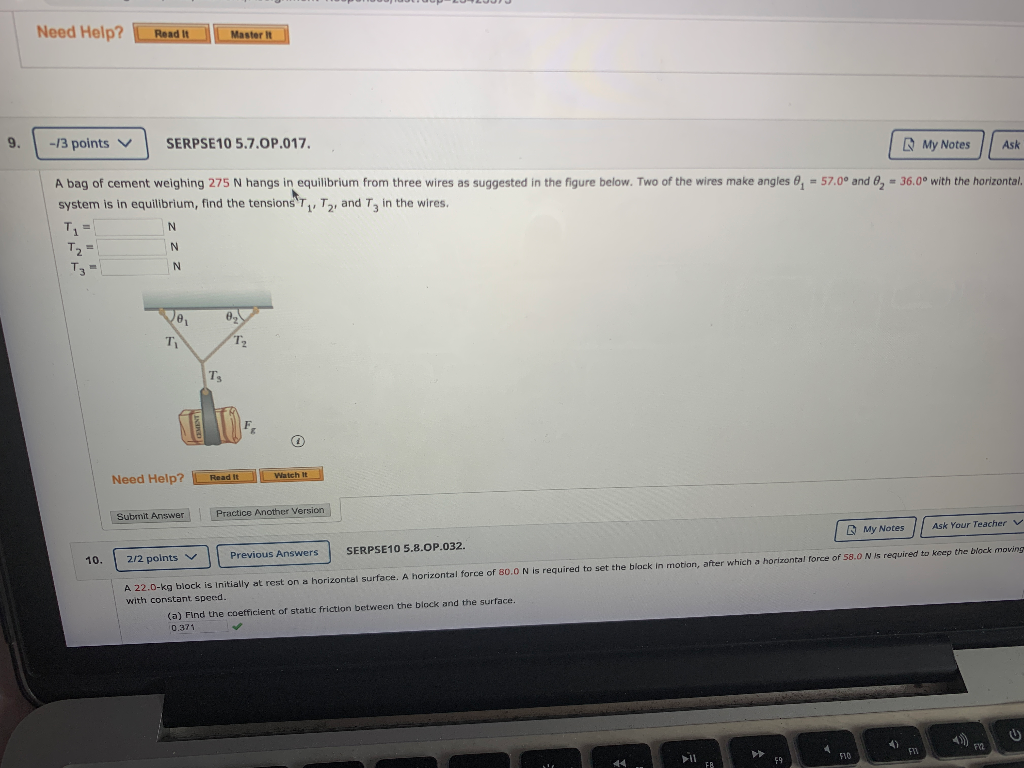 Solved Need Help? Read It Master it 9. -/3 points V SERPSE10 | Chegg.com Solved Need Help? Read It Master it 9. -/3 points V SERPSE10 | Chegg.com