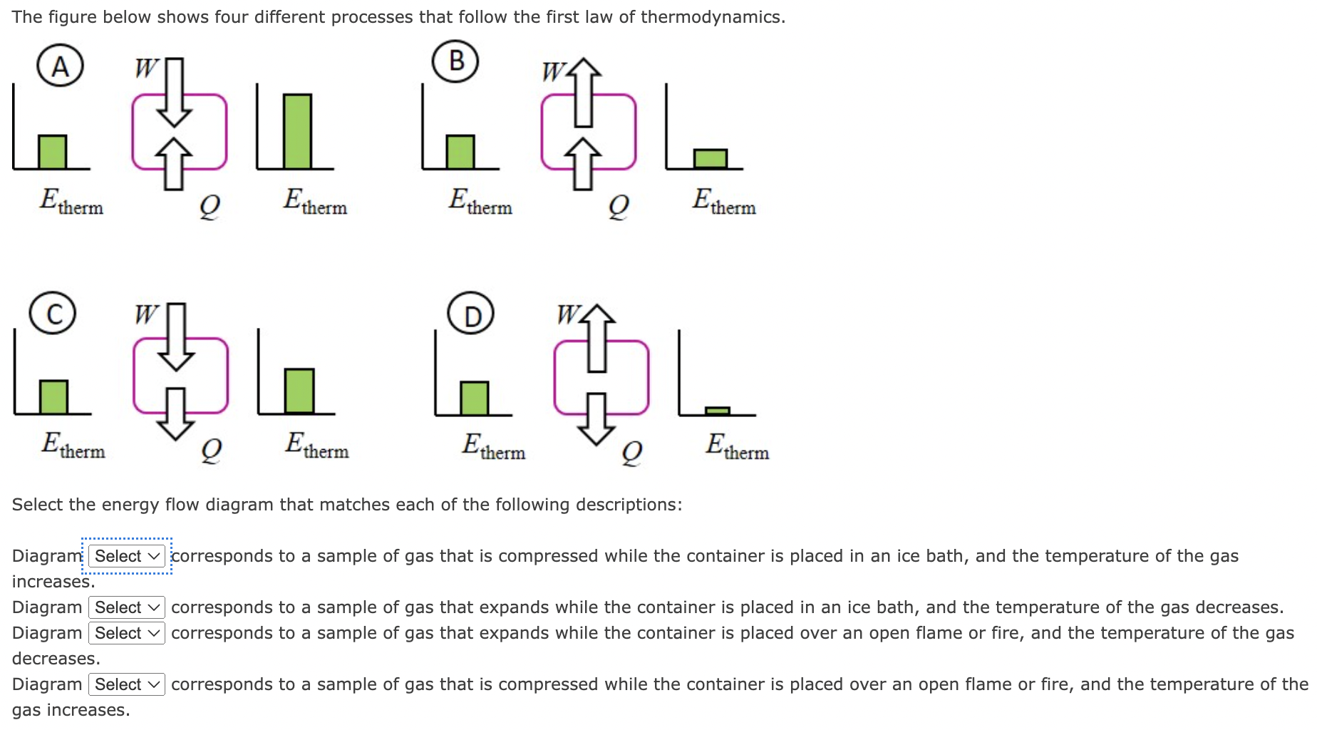 Solved For process Ar the final thermal energy is [ the | Chegg.com