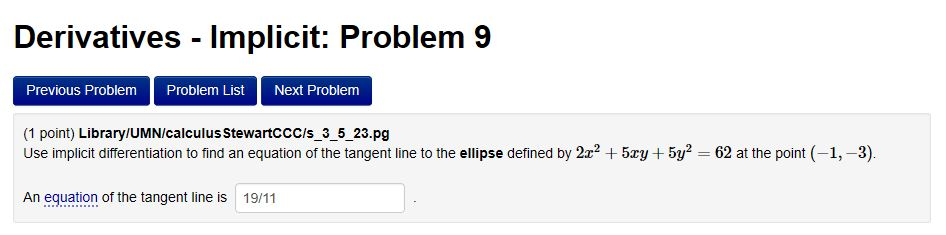Solved Derivatives - Implicit: Problem 14 Previous Problem | Chegg.com