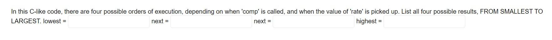 Solved 1. 2. #include int rate=5; int | Chegg.com