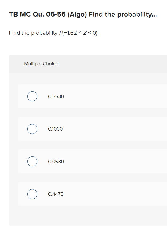 Solved TB MC Qu. 06-56 (Algo) Find the probability... Find | Chegg.com