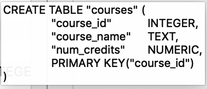 CREATE TABLE "students" ( "student_id" INTEGER, | Chegg.com