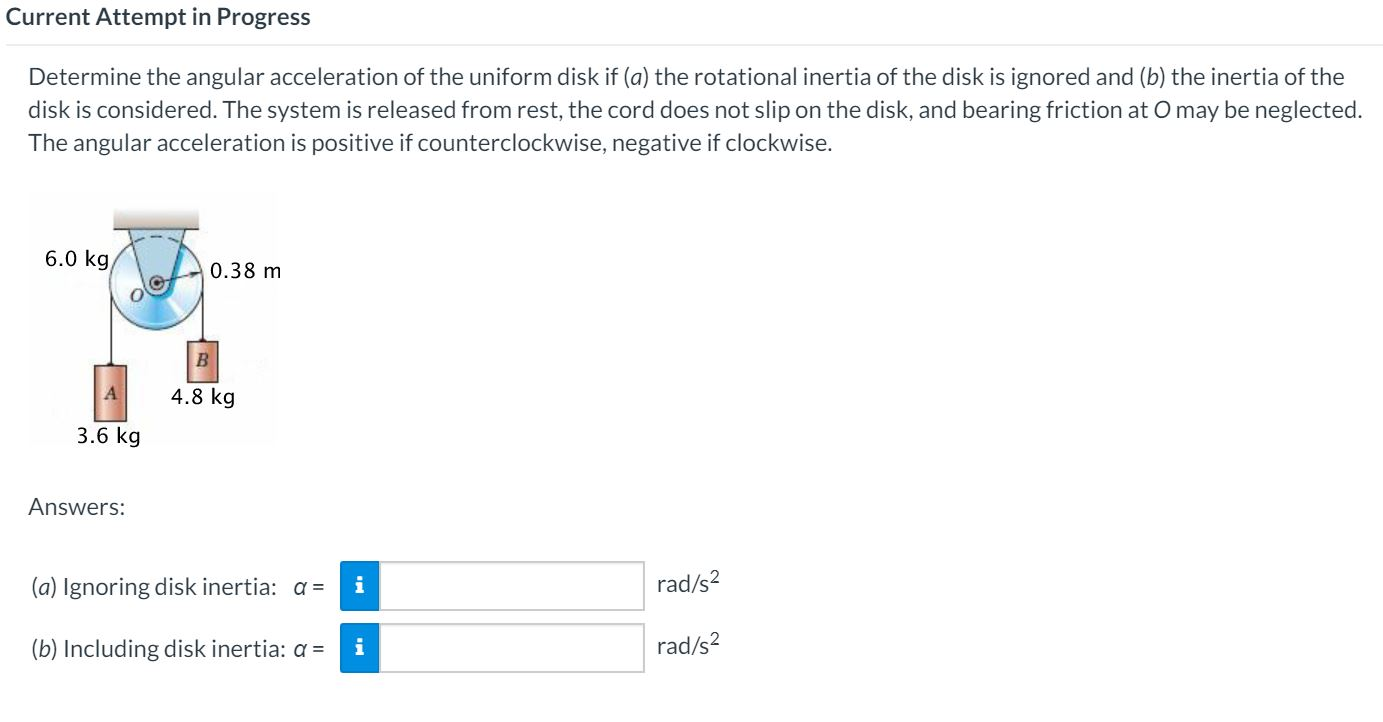 Solved Current Attempt in Progress Determine the angular | Chegg.com