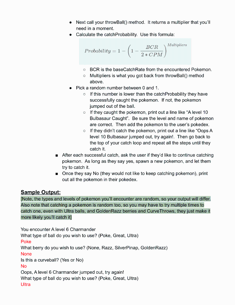 Solved CSE1322 Assignment 4 Background: Pokémon GO continues | Chegg.com