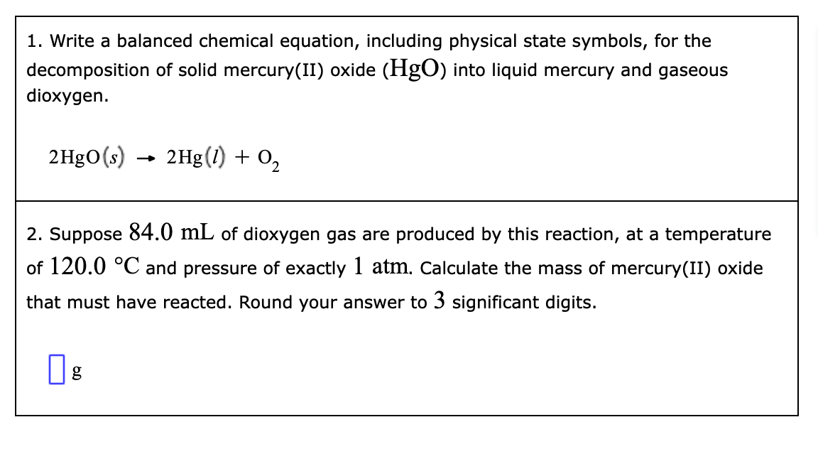 Solved Suppose 84.0 mL of dioxygen gas are produced by this | Chegg.com