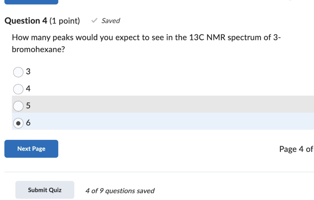 Solved How many peaks would you expect to see in the 13C NMR | Chegg.com