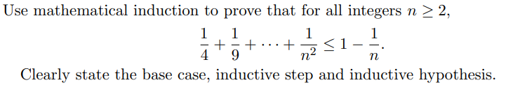 Solved 1 1 Use mathematical induction to prove that for all | Chegg.com