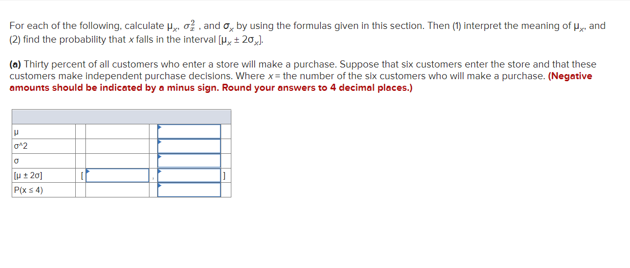 Solved For each of the following, calculate My, om, and ox | Chegg.com