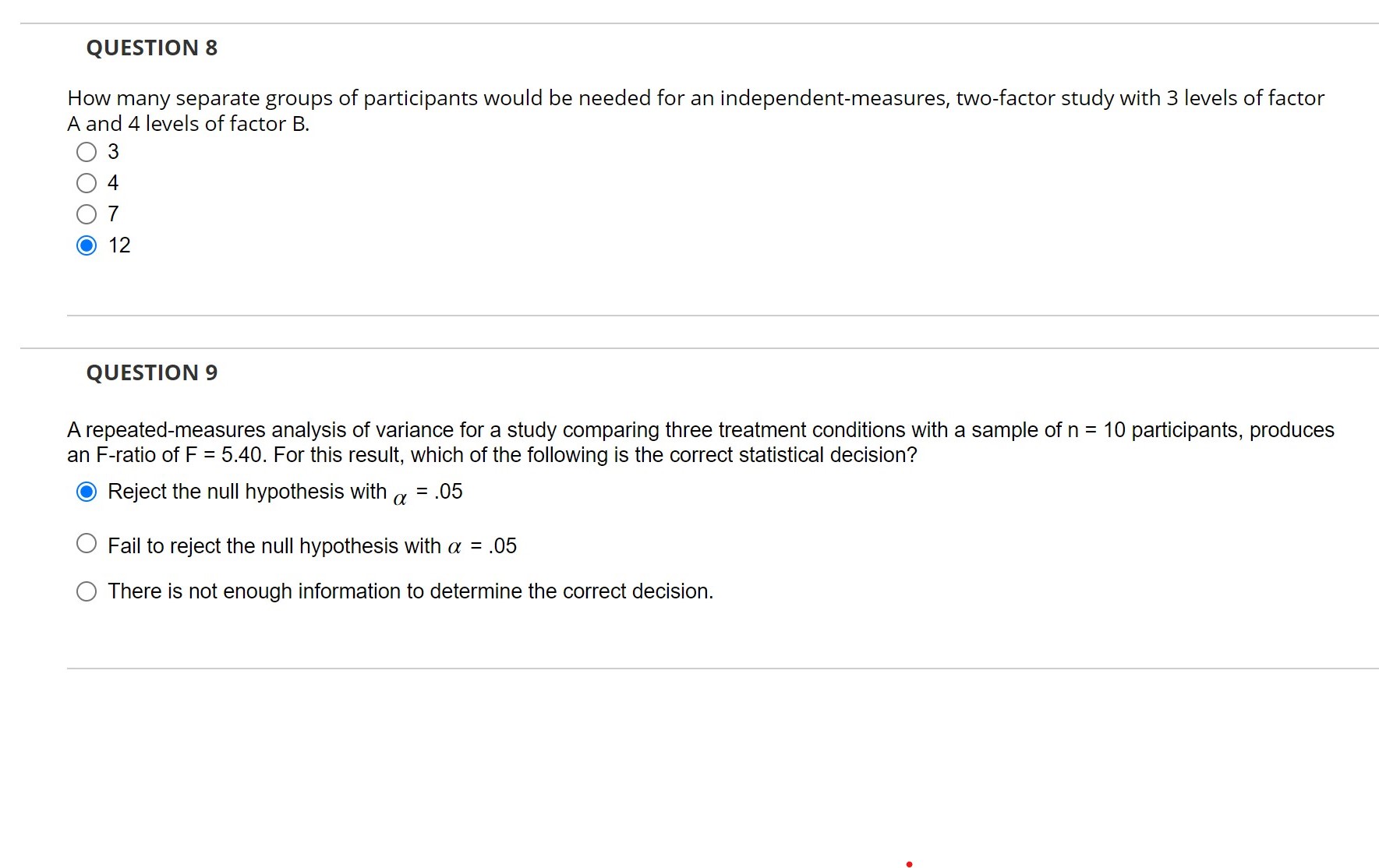 Solved How many separate groups of participants would be | Chegg.com
