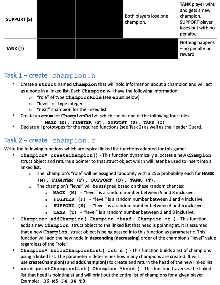 Solved IN C PROGRAMMING LANGUAGE please :) & dont copy paste | Chegg.com