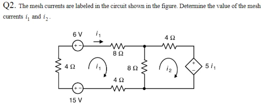 Solved The mesh currents are labeled in the circuit shown in | Chegg.com