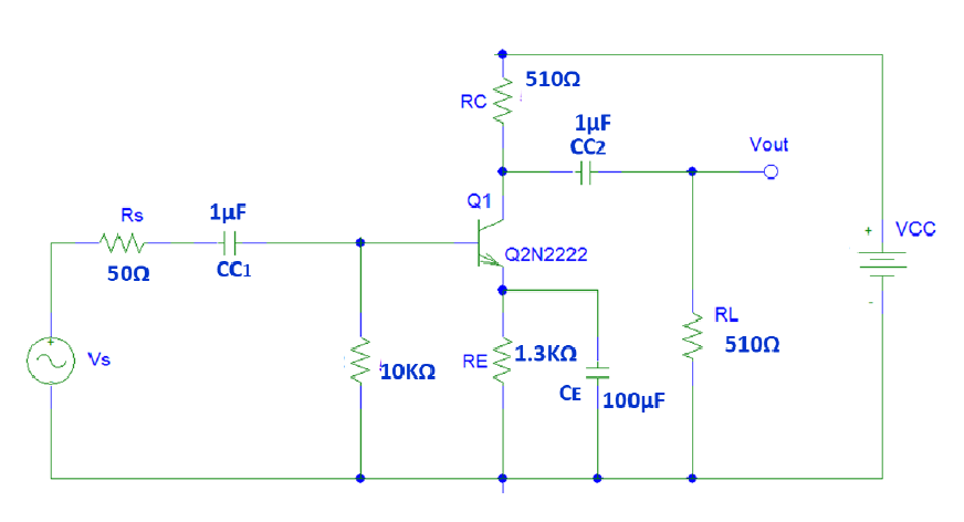 Solved For the following BJT circuit shown (CE circuit) with | Chegg.com