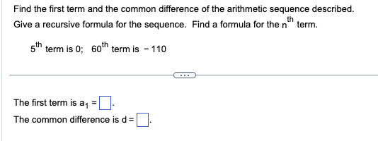 Solved Find the first term and the common difference of the | Chegg.com