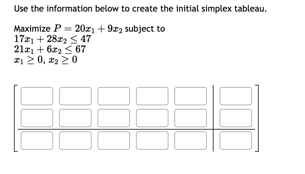 Solved Use the information below to create the initial | Chegg.com