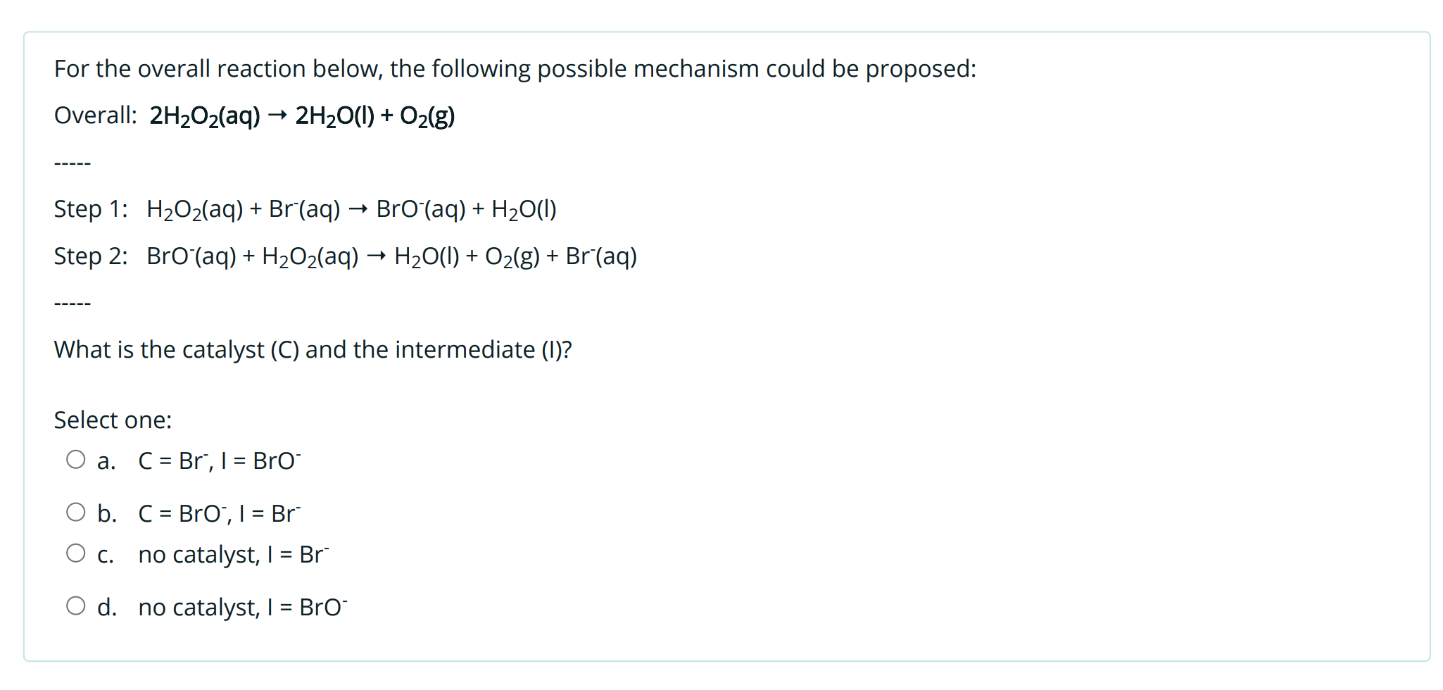 Solved For the overall reaction below, the following | Chegg.com