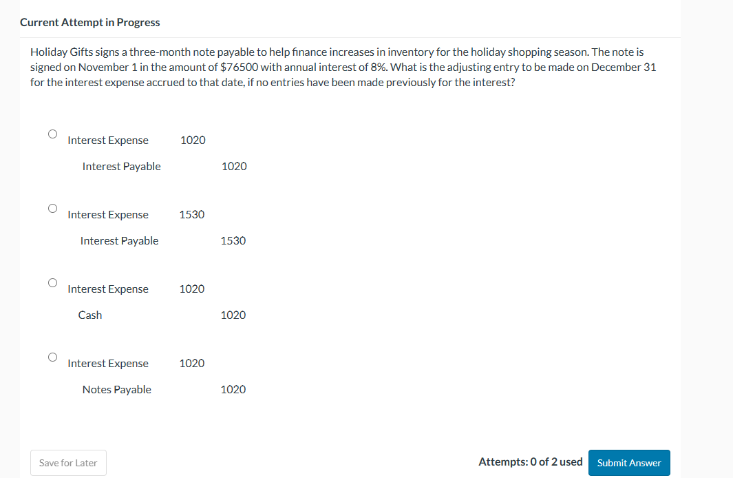 Solved Holiday Gifts signs a three-month note payable to | Chegg.com