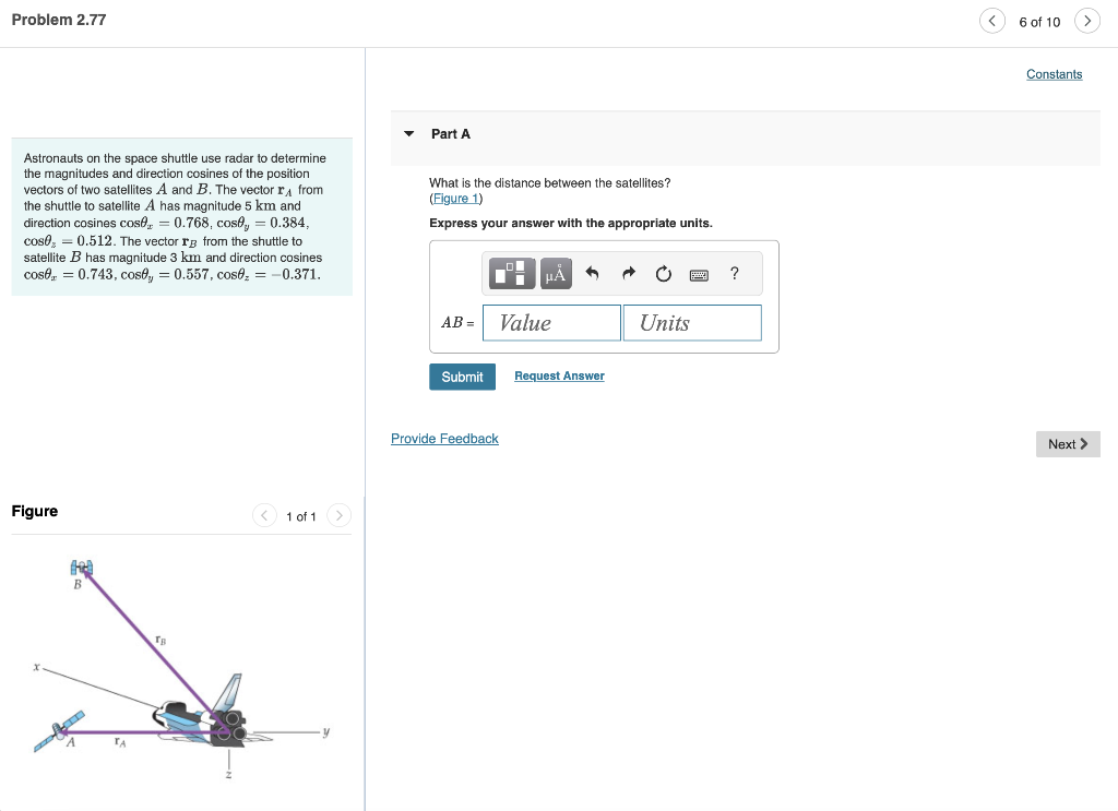 Solved Astronauts on the space shuttle use radar to | Chegg.com