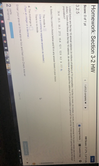 Solved Homework Section 3 2 Hw Score 0 Of 1 Pt 3 2 5 Hw