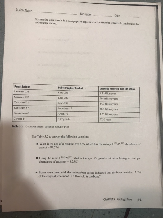 Solved Student Name Lab section Date Summarize your results | Chegg.com