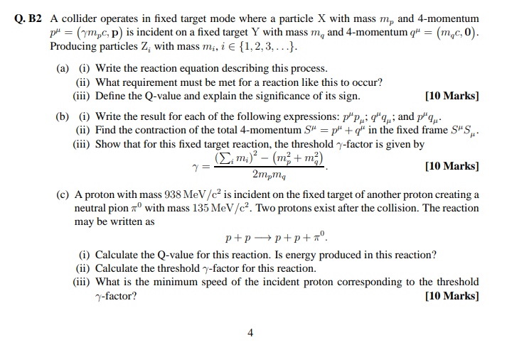 A collider operates in fixed target mode where a | Chegg.com