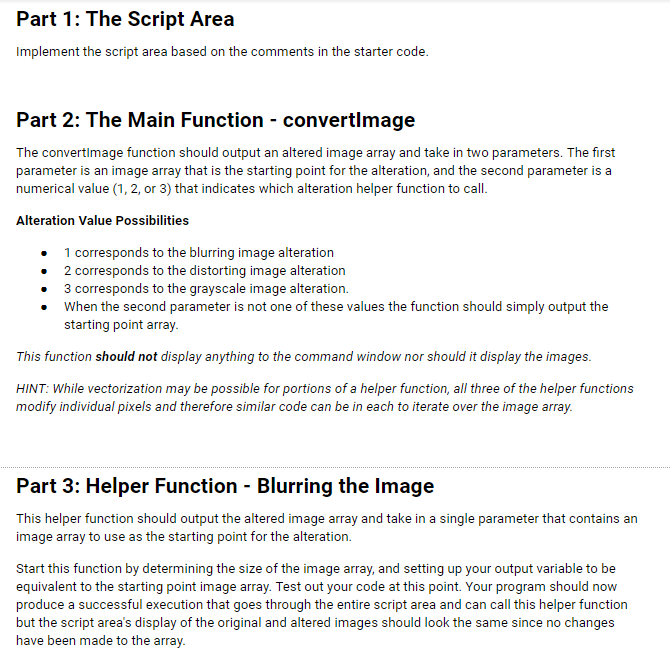 Part 1: The Script Area Implement the script area | Chegg.com