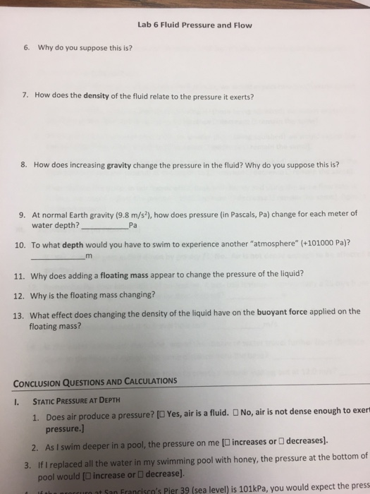 I need help with Question 12 on the Phet Lab 6 Fluid | Chegg.com
