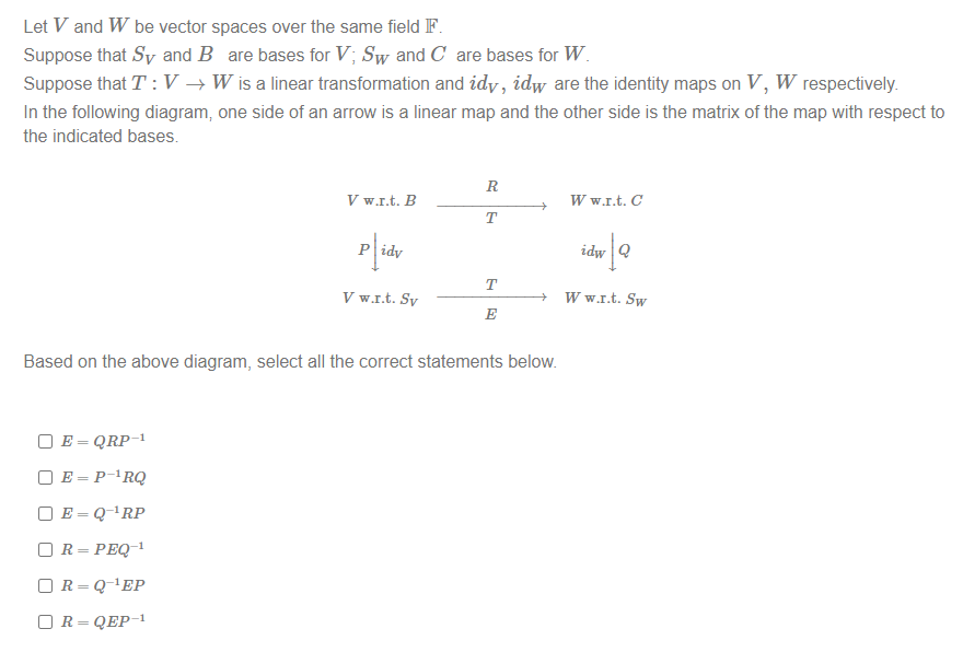 Solved Let V and W be vector spaces over the same field F. | Chegg.com