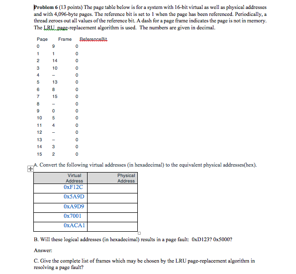 Solved Problem 5 (4 points) a. A system uses 32-bit logical | Chegg.com