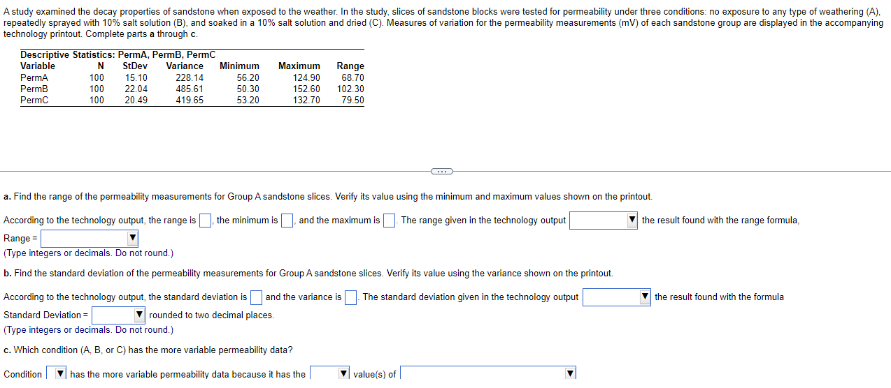 Solved technology printout. Complete parts a through c. a. | Chegg.com
