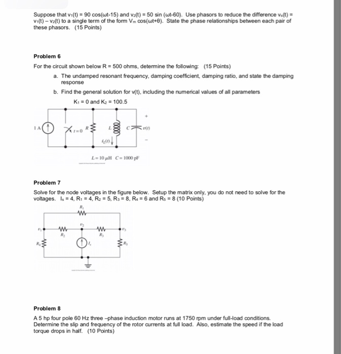 Solved Complete al9 problems. Problem 1 A 25-hp three-phase | Chegg.com